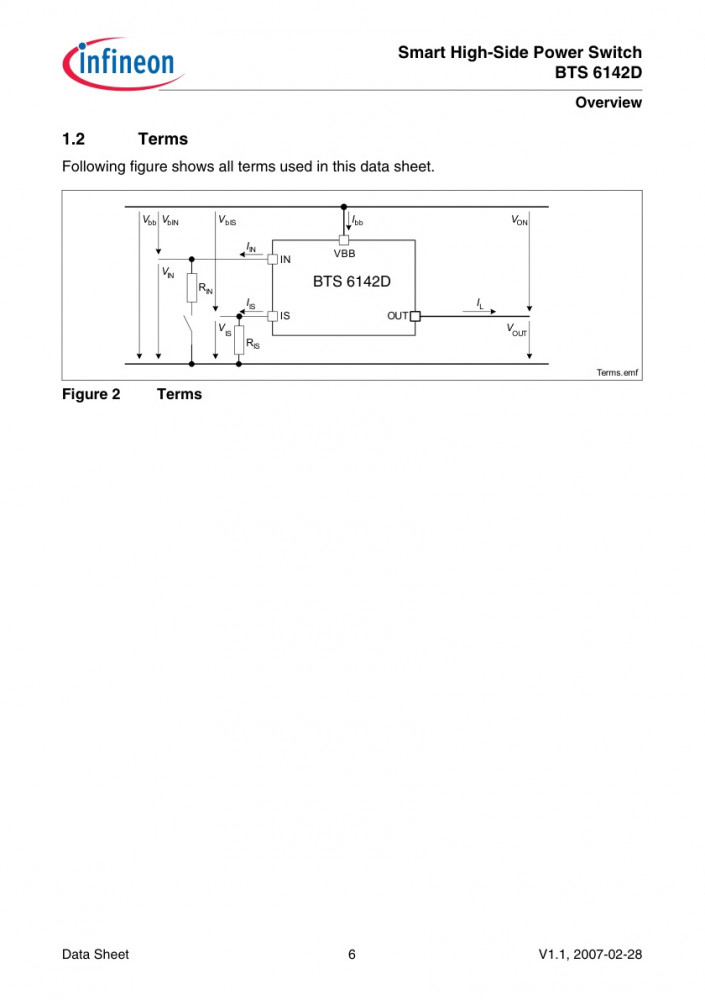 BTS6142D datasheet page 6
