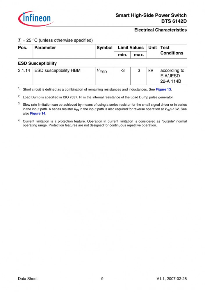 BTS6142D datasheet page 9