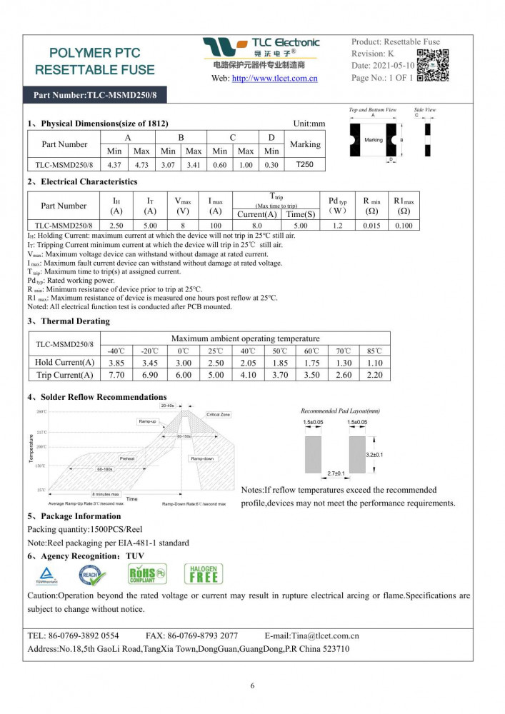 TLC-MSMD250/8 datasheet preview