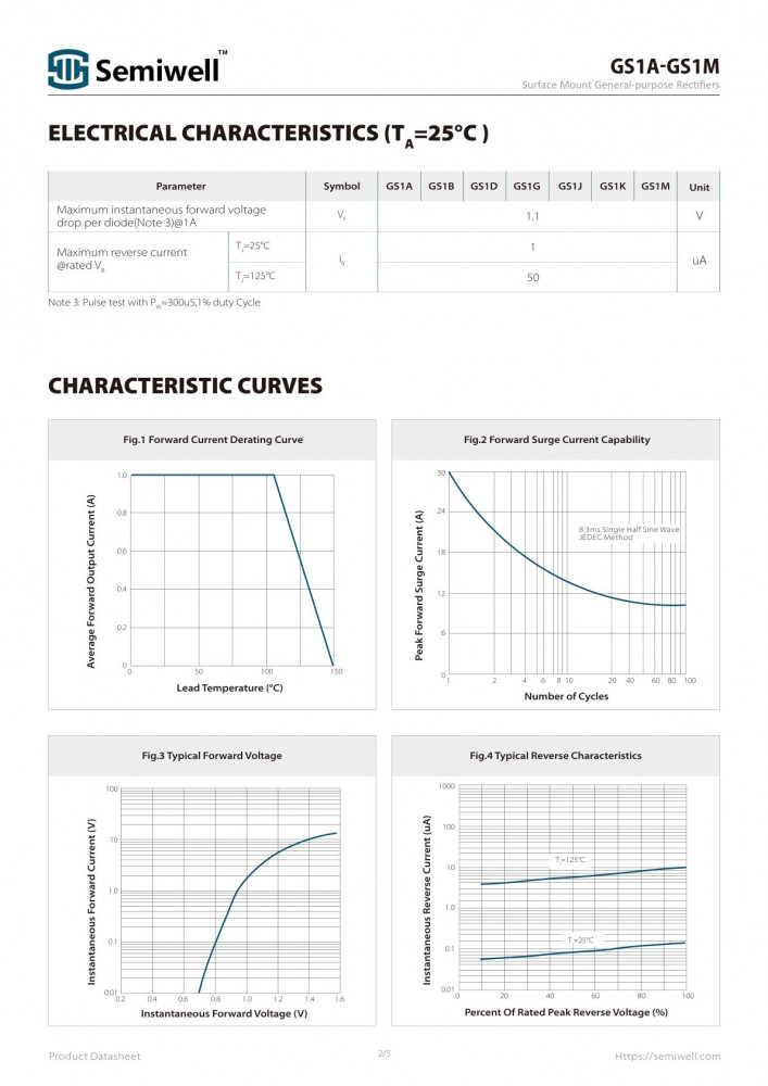 Semiwell GS1B datasheet page 2