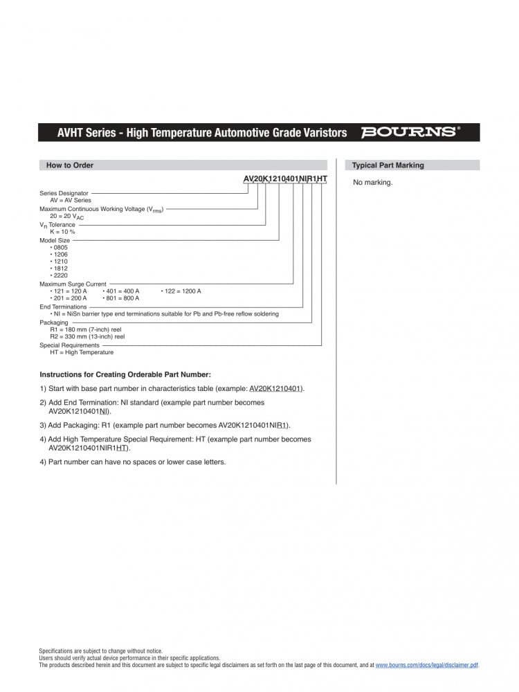 AVHT datasheet page 4