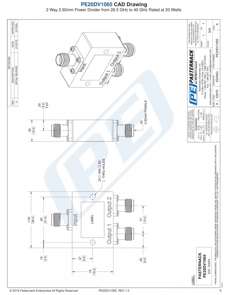 PE20DV1065 technical datasheet page 5