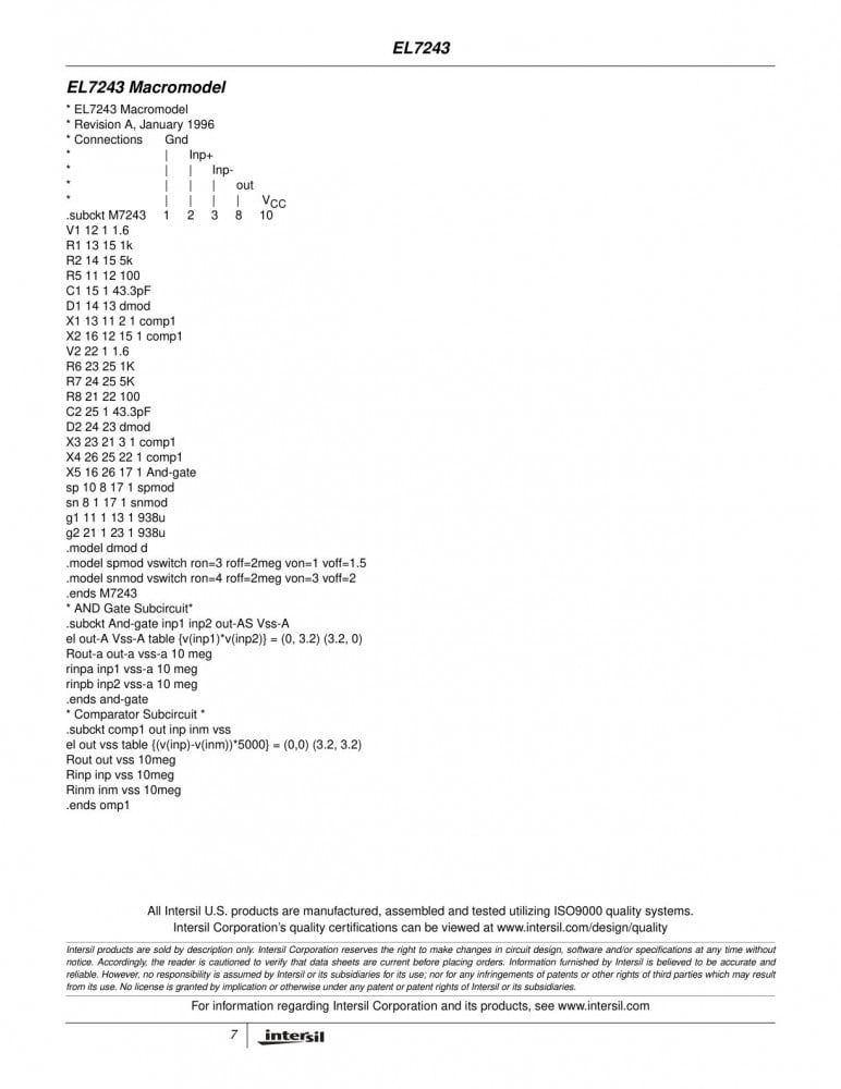 EL7243CMZ datasheet page 7