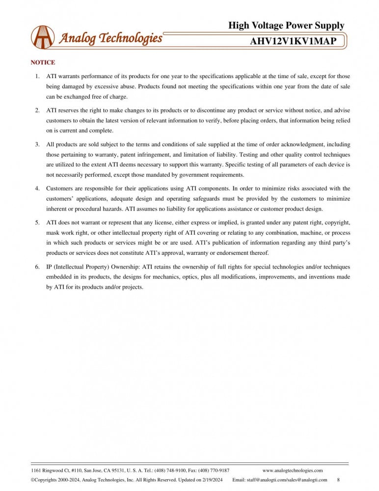 AHV12V1KV1MAP datasheet page 8