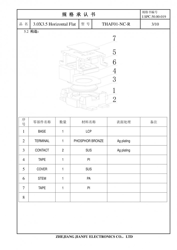 THAF01-NC-R specification page 4