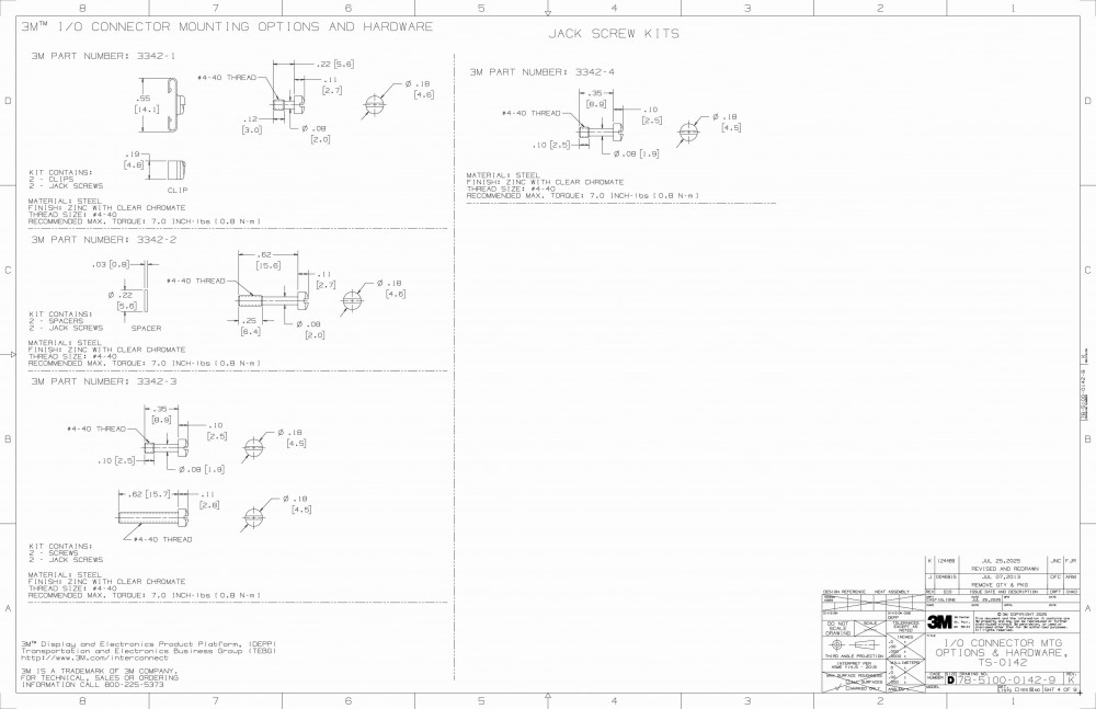 3M I/O Connector Mounting Options and Hardware page 4