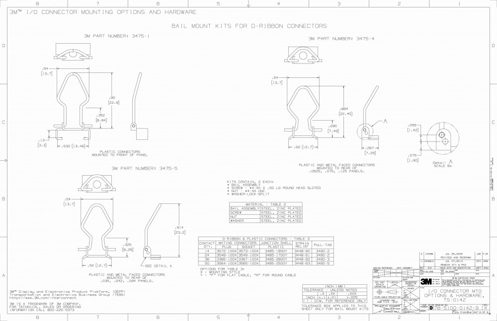 3M I/O Connector Mounting Options and Hardware page 6