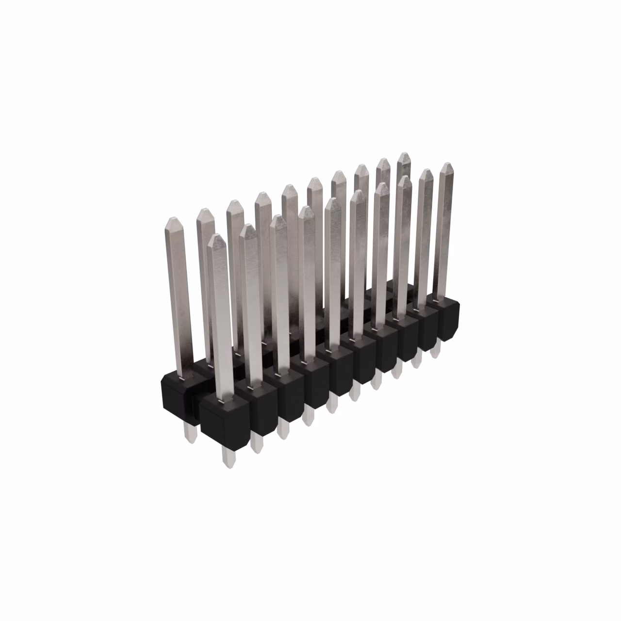 MX150 Dual Row Header, Vertical, 20 Circuits, 2.50µm Tin (Sn) Plating, 16.09mm Mating Pin Length, 3.05mm PC Tail Length for sale
