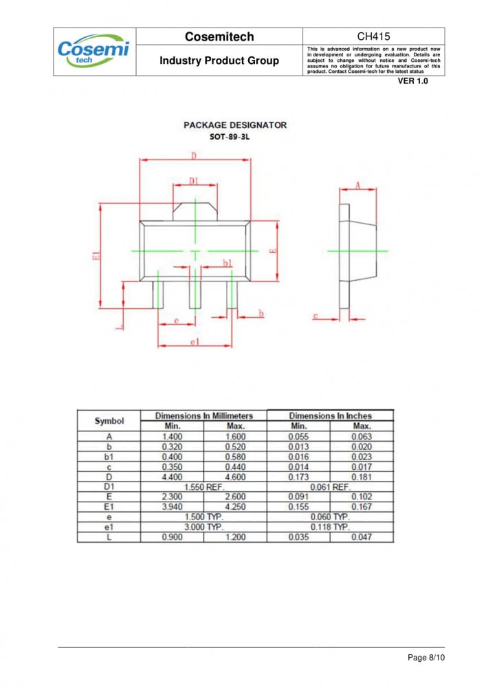 CH415TB datasheet page 8