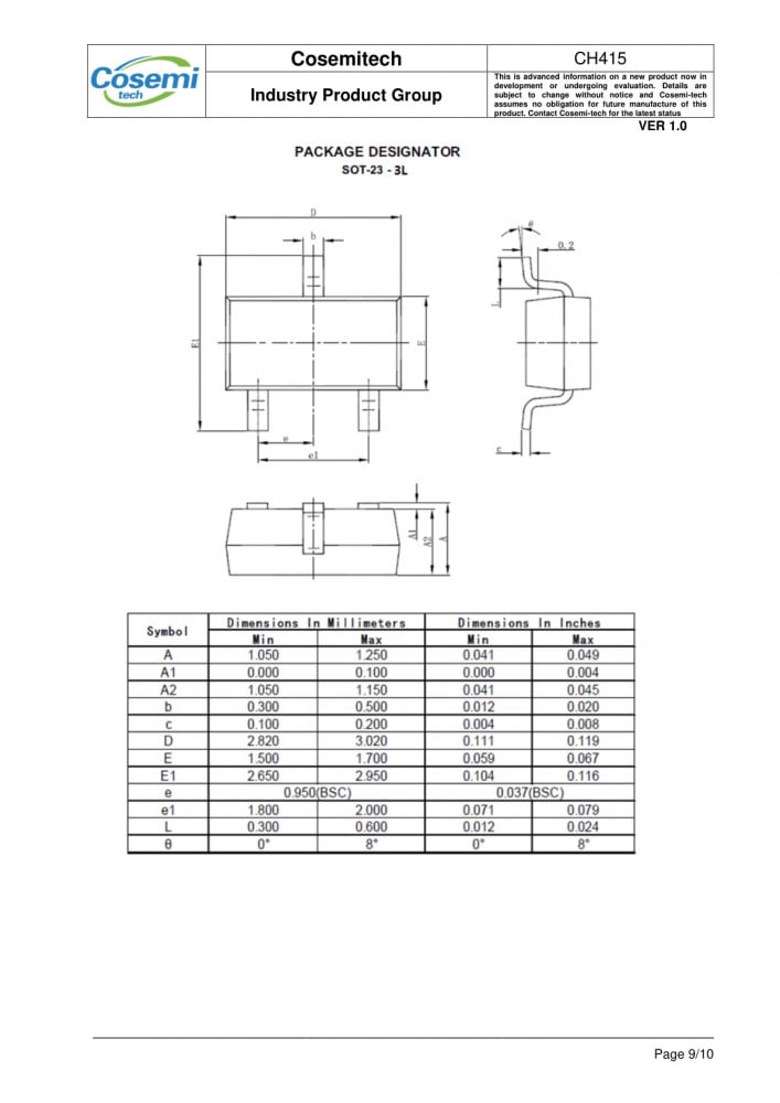 CH415TB datasheet page 9