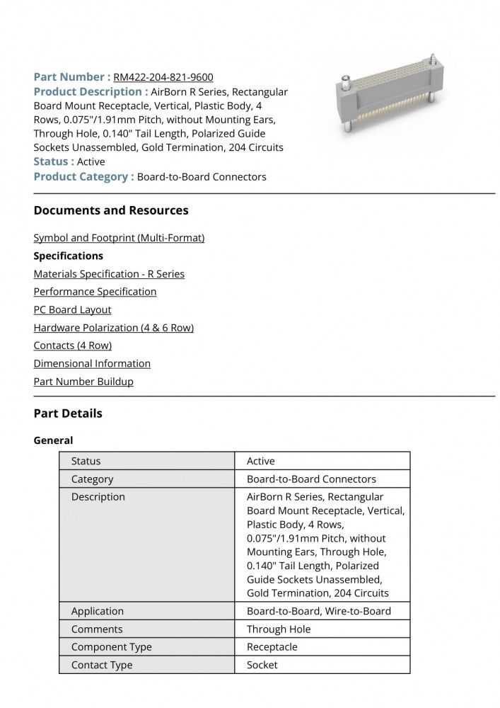 RM422-204-821-9600 technical document image, page 1