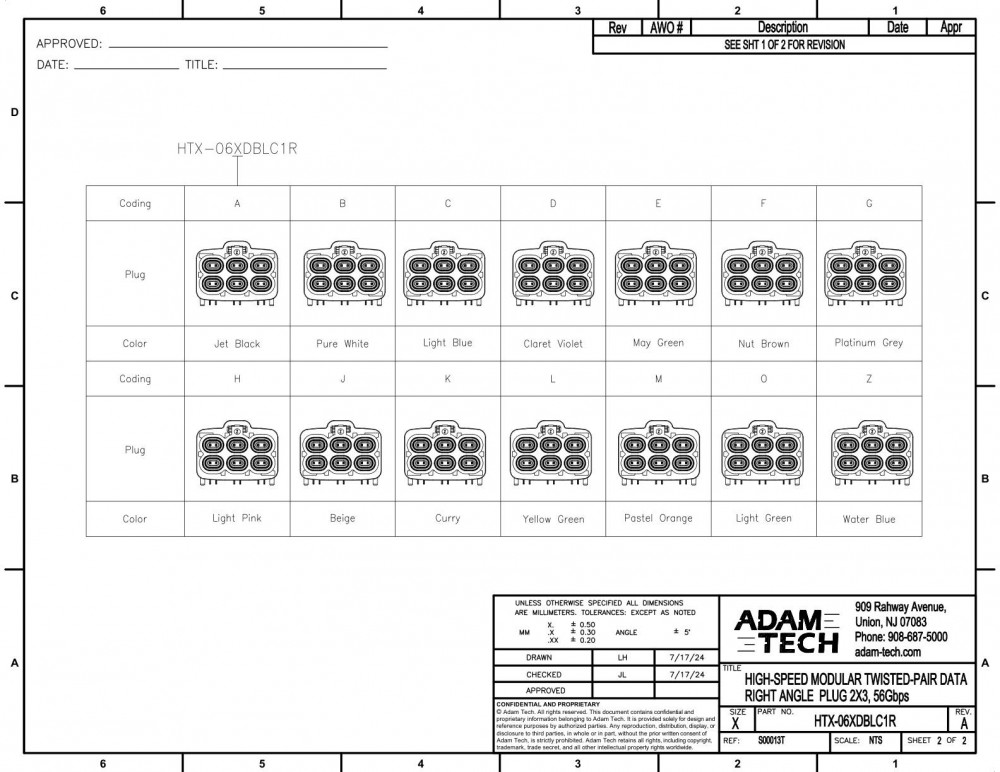 ADAM TECH HTX-06XDBLC1R coding drawing, sheet 2