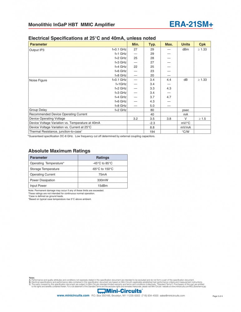 ERA-21SM+ datasheet page 3
