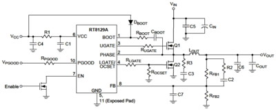 RT8129A - High Efficiency Single Synchronous Buck PWM Controller for sale