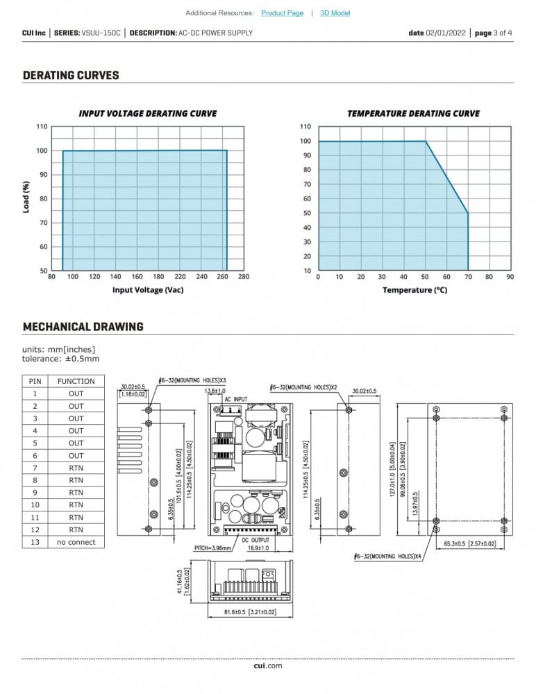 VSUU-150C-24 datasheet page 3