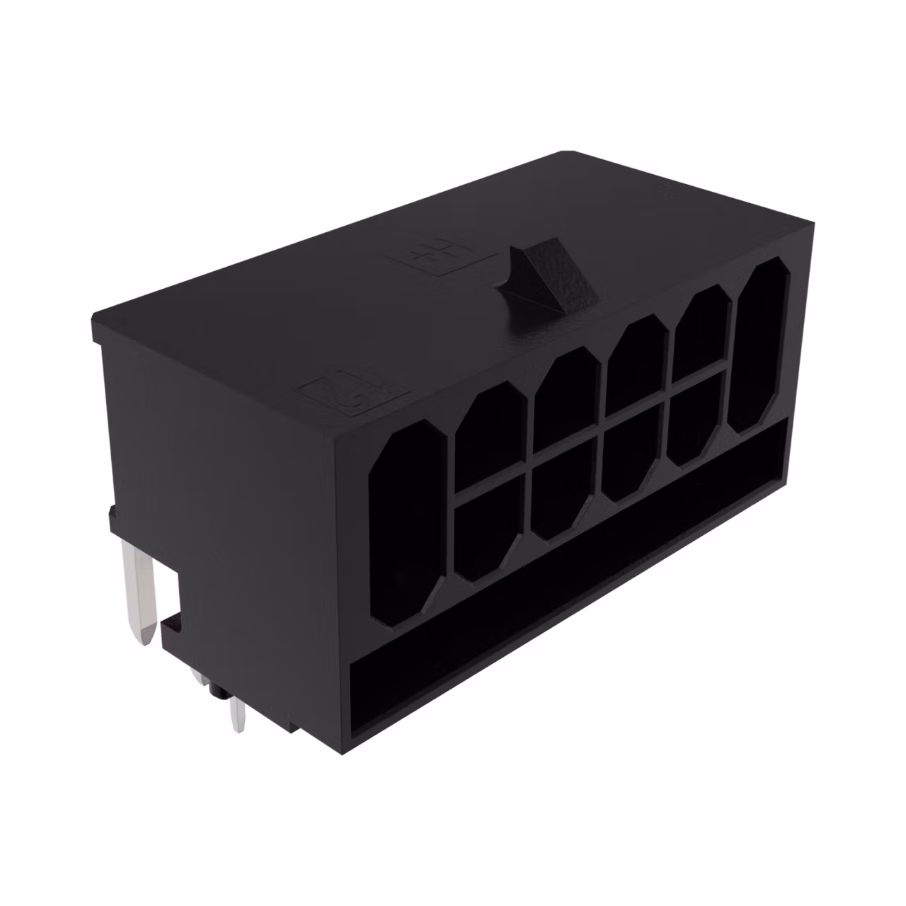 Micro-Fit+ OCP M-PIC 12V Right-Angle Header, Through Hole, 3.00mm Pitch, 3 Rows, 24 Circuits (12 Power, 12 Signal), 3.18mm Tail Length, Matte Tin (Sn) Plating, Black, Tape and Reel for sale