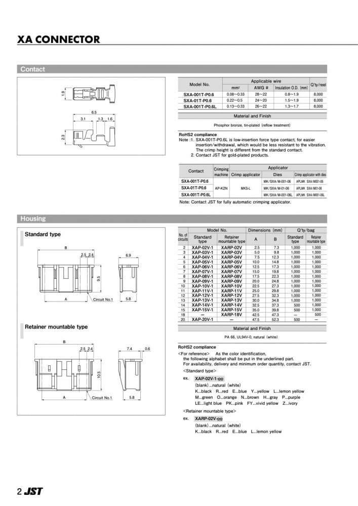 JST XARP-08V document page 2