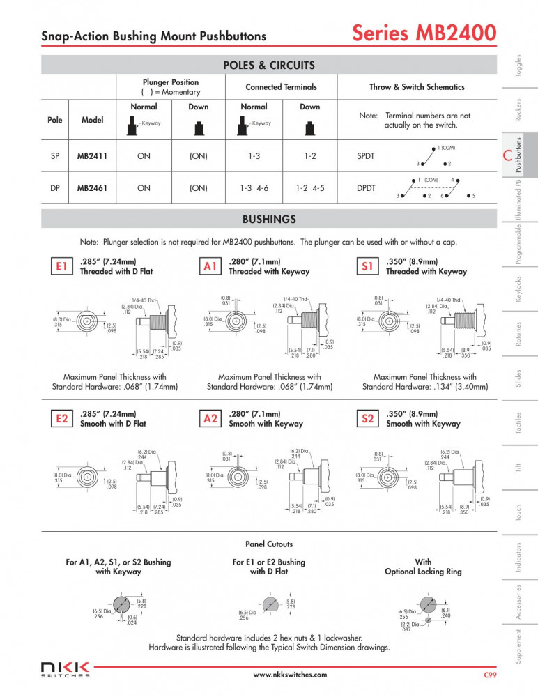 NKK MB2400 series datasheet page 4