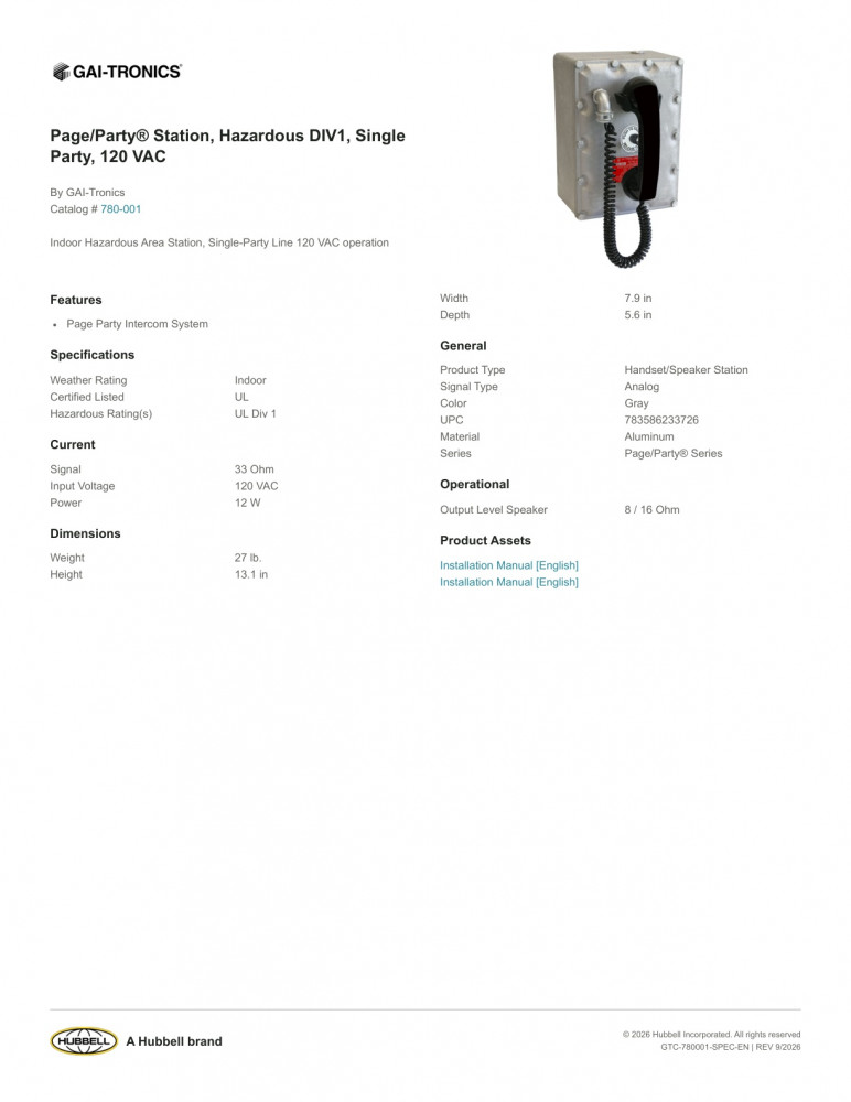 780-001 technical document preview