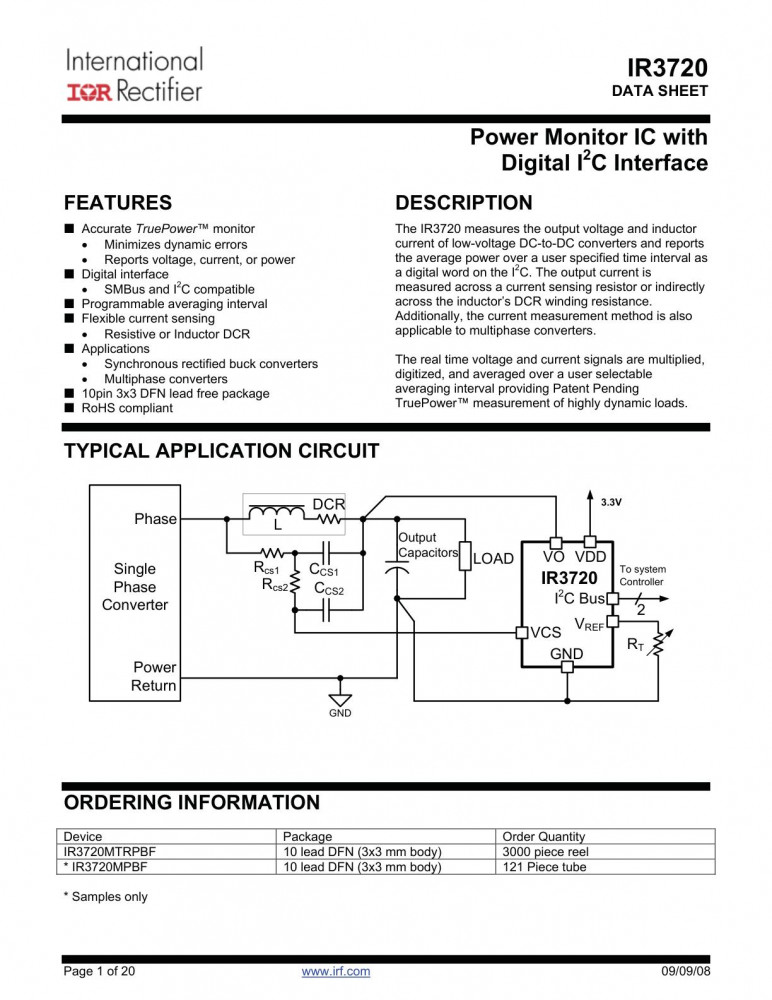 IR3720 technical document page 1