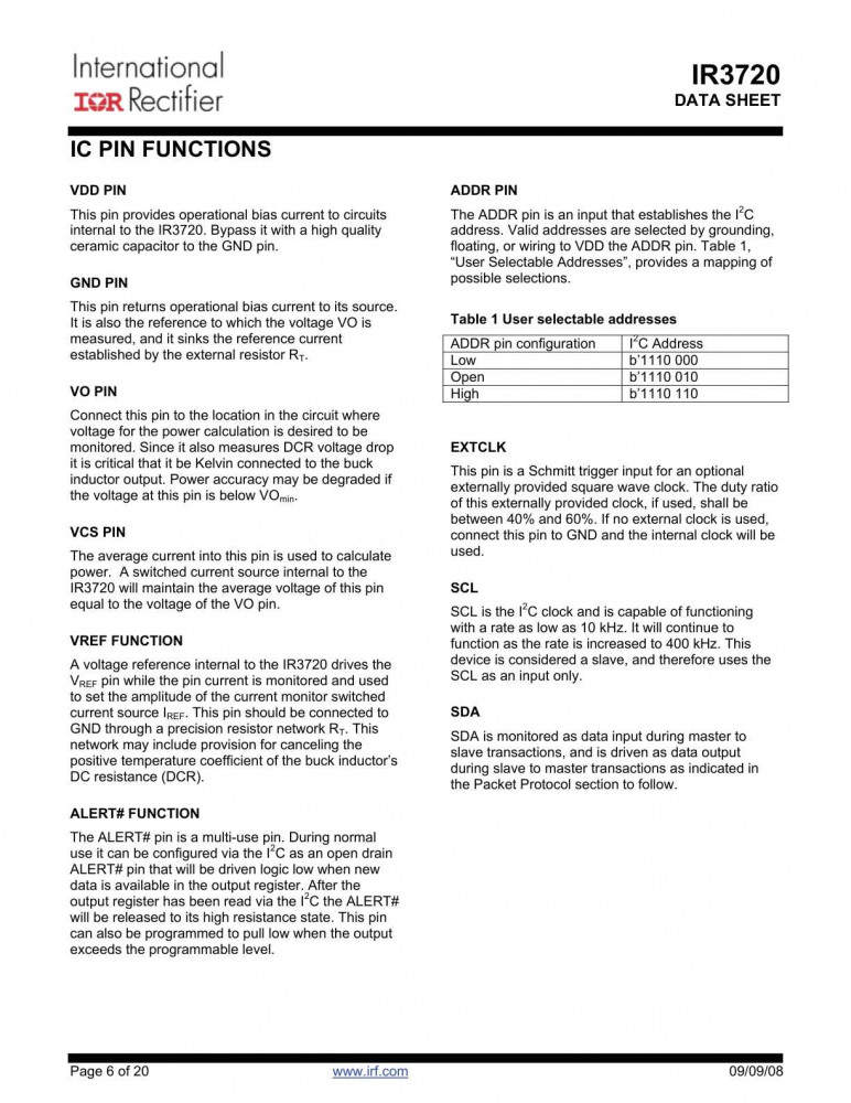 IR3720 technical document page 6