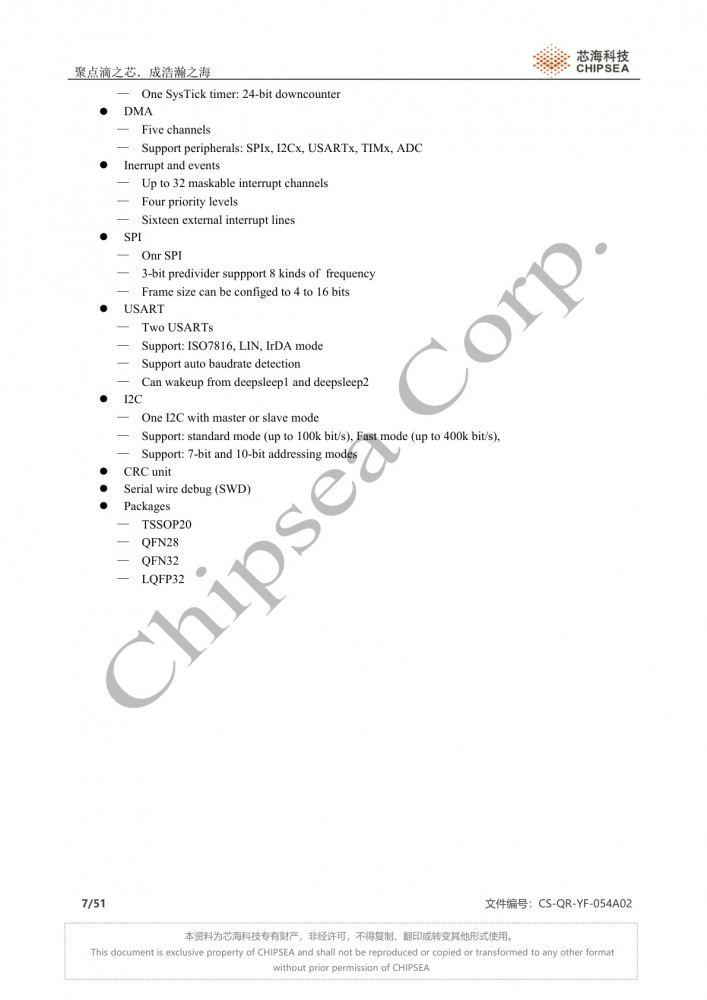 CS32F035/F036 datasheet page 7
