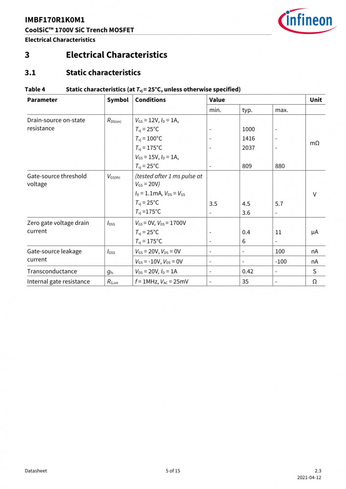 IMBF170R1K0M1 datasheet page 5