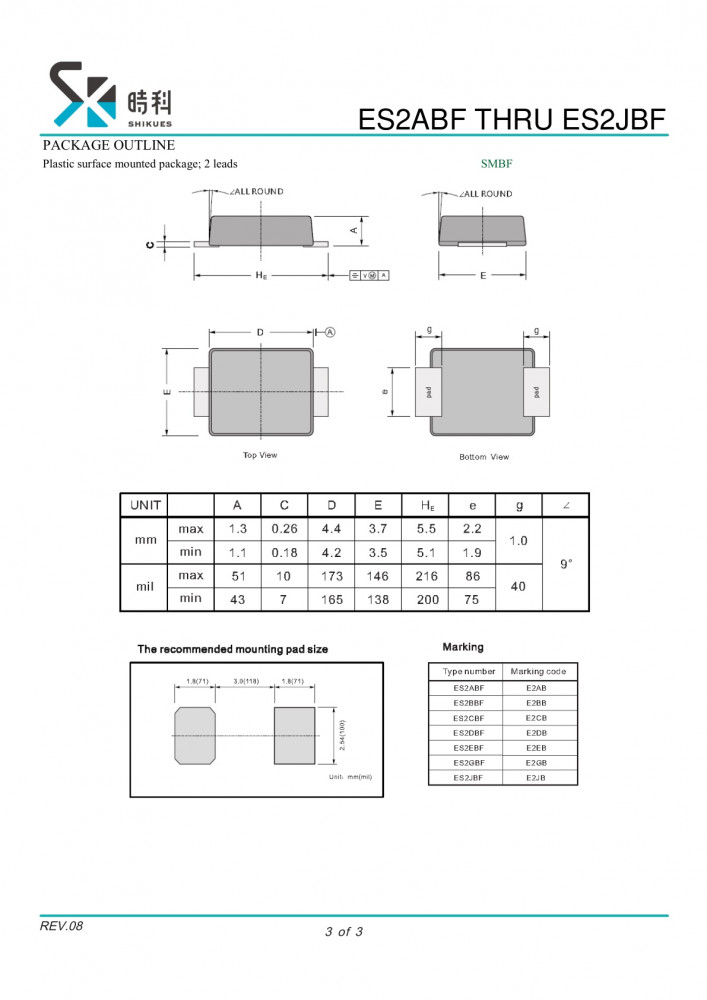 ES2JBF datasheet page 3