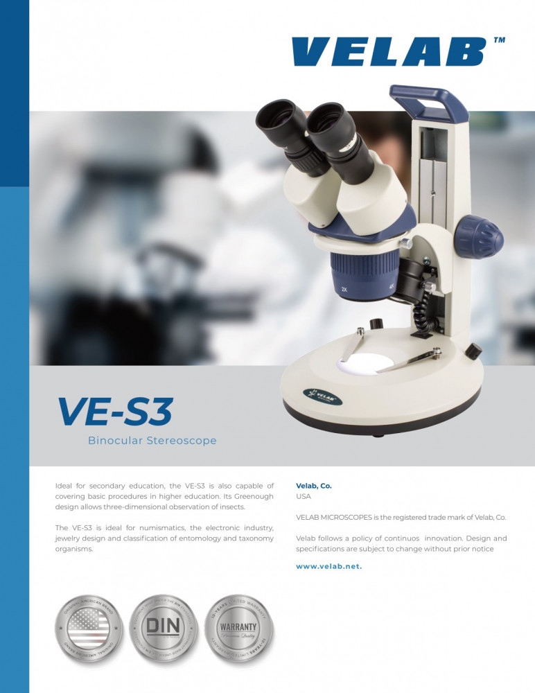 VE-S3 product documentation page 1