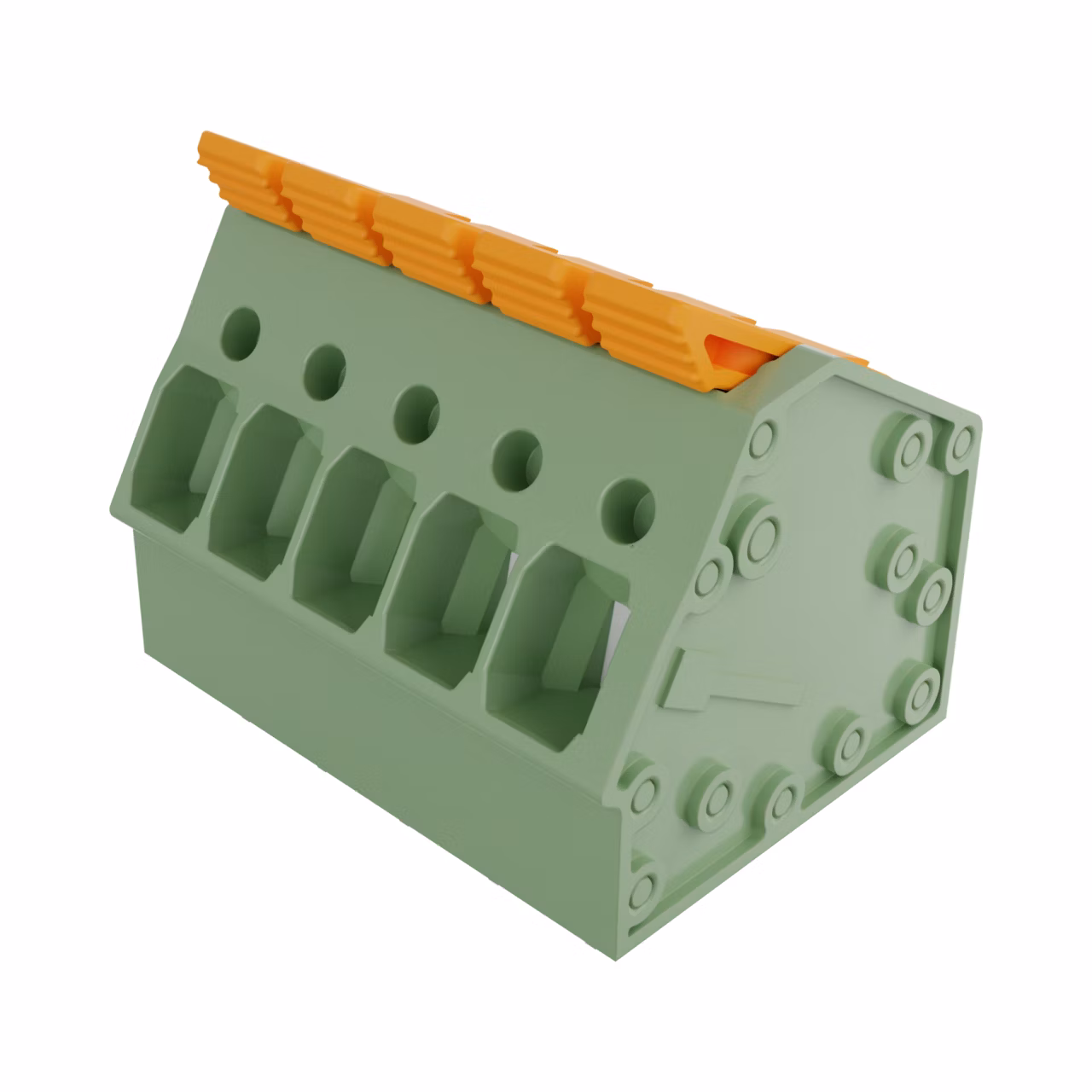 5.00mm Pitch Lever Activated Fixed Mount PCB Terminal Block, 35° Wire Entry, 5 Circuits for sale