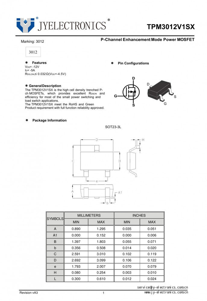 TPM3012V1SX datasheet page 1