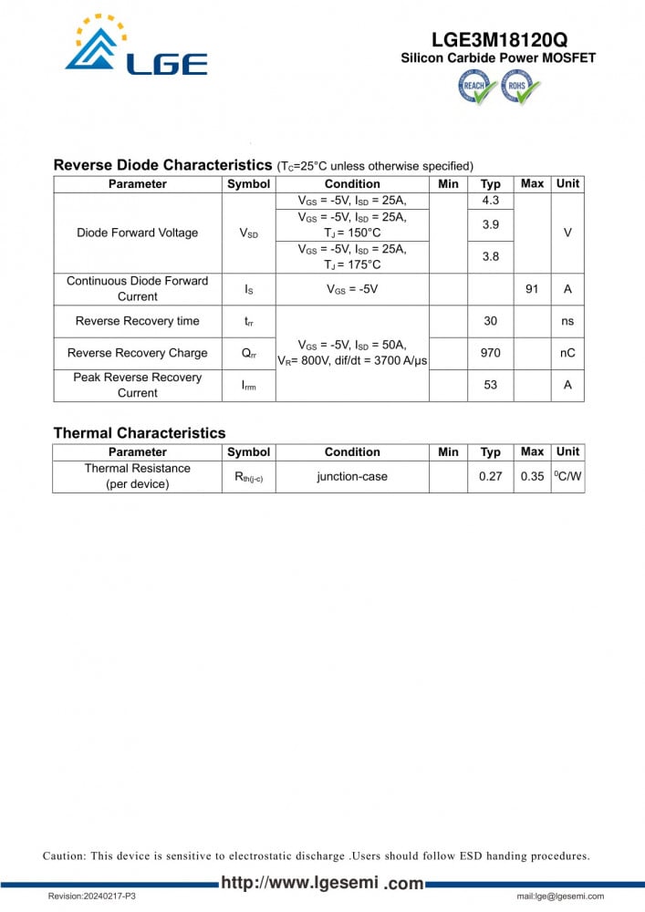 LGE3M18120Q datasheet page 3