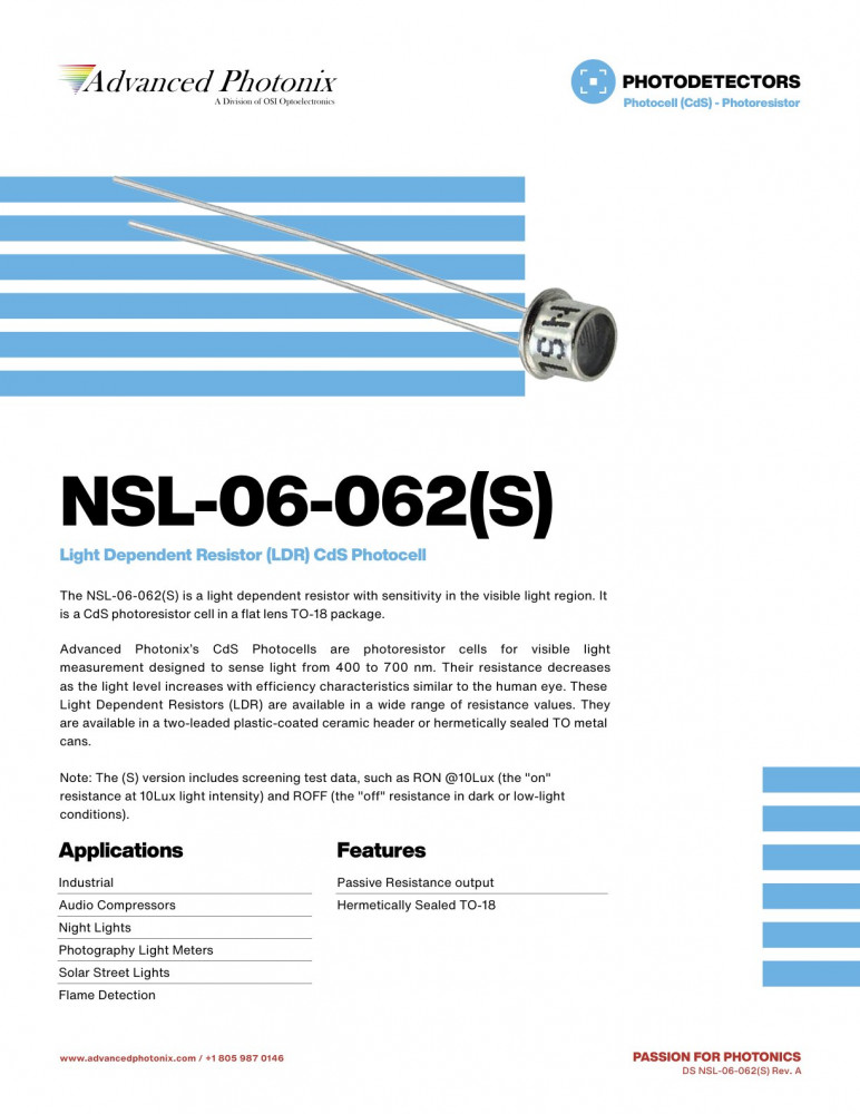 NSL-06-062(S) datasheet page 1