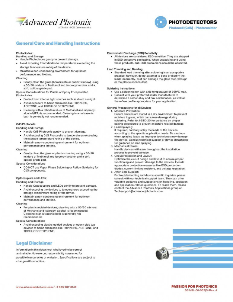 NSL-06-062(S) datasheet page 3