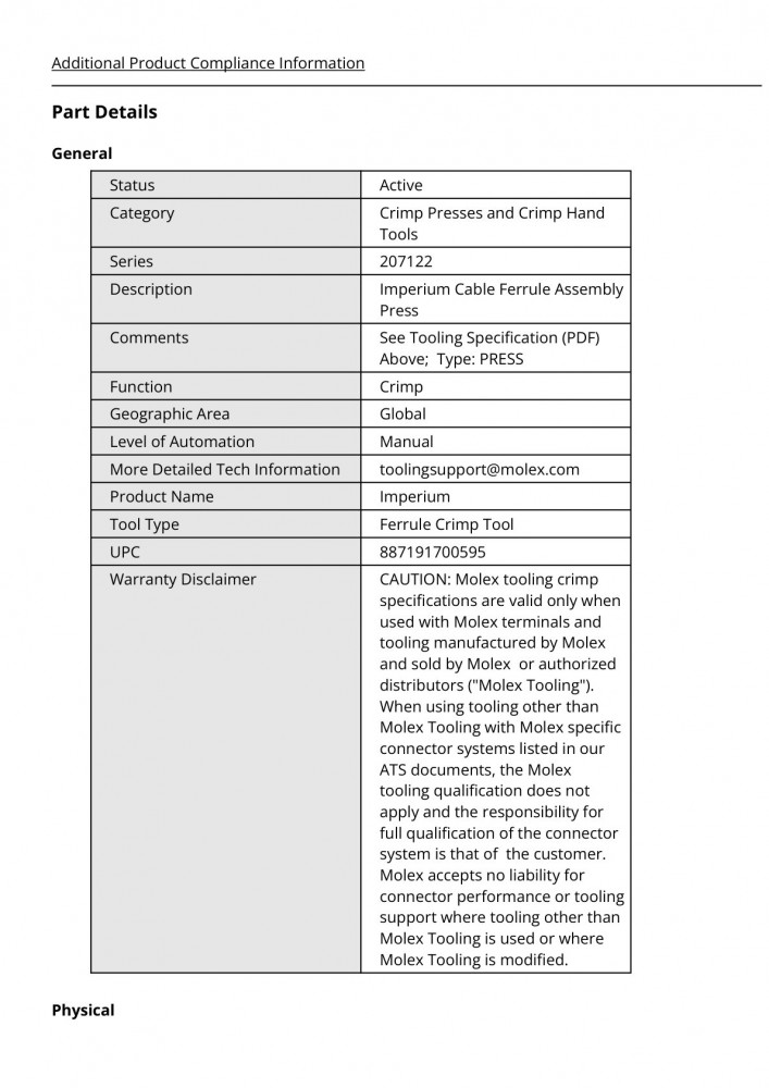 Molex tooling document preview, page 2
