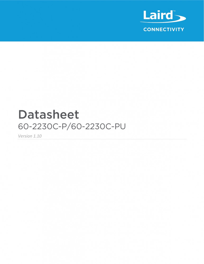 Laird SU60-2230C-UU datasheet page 1