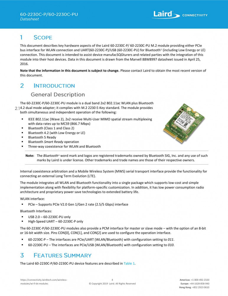 Laird SU60-2230C-UU datasheet page 4