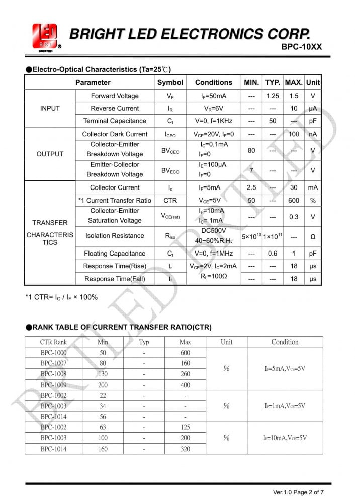 BPC-1009 datasheet page 3