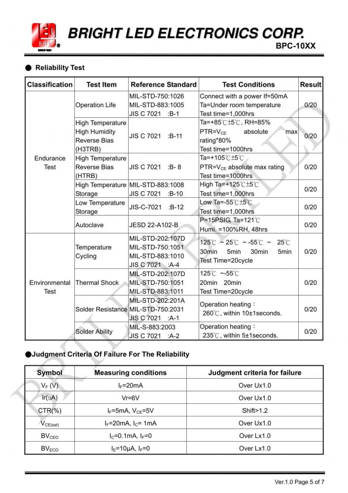BPC-1009 datasheet page 6