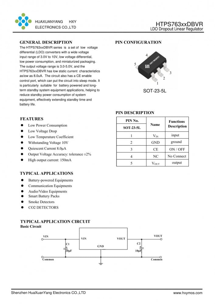 HTPS76330DBVR datasheet page 1