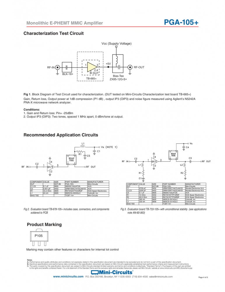 PGA-105+ datasheet page 4