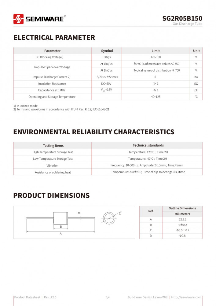 SG2R05B150 datasheet preview, page 2