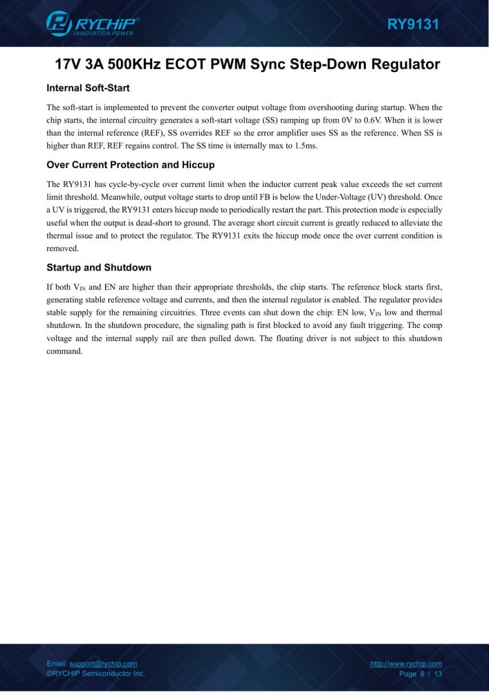 RY9131 datasheet page 8
