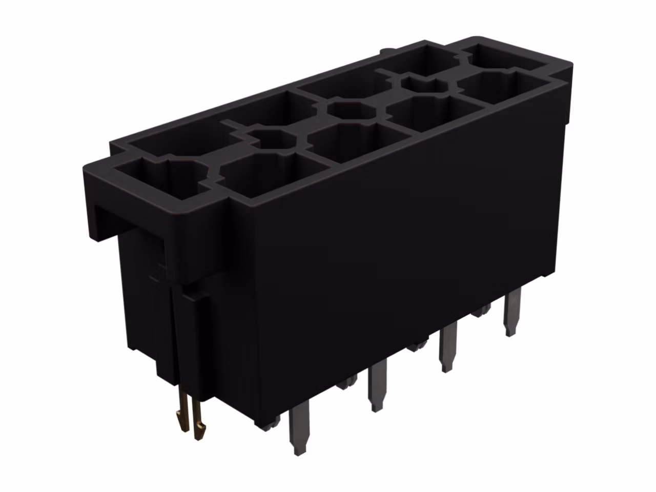 10.00mm Pitch Mini-Fit Sr. Header, Dual Row, Vertical, 3.18mm PCB Thickness, Tin (Sn) Plating, 8 Circuits, USE NYE LUBE ON MATING SURFACES for sale