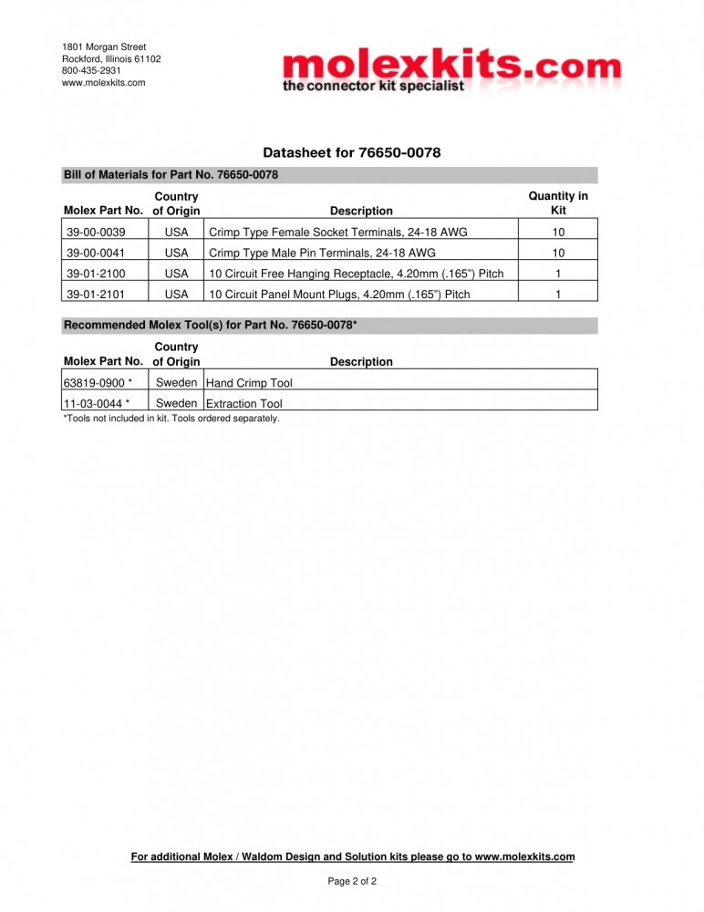 76650-0078 technical document page 2