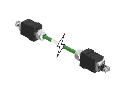 Micro-Change (M12) Double-Ended Cordset, 4 Poles, D-Coded, Male (Straight) to Male (Straight), 22 AWG, Shielded PUR Cable, 12.0m (6.56') Length