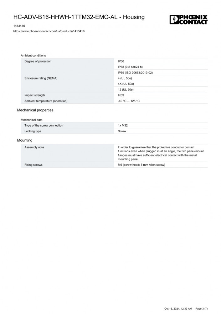 Phoenix Contact 1413416 technical document page 3