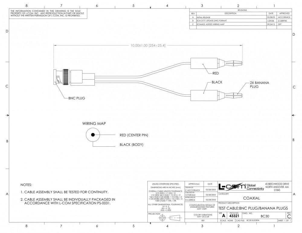 L-com BC30 technical document page