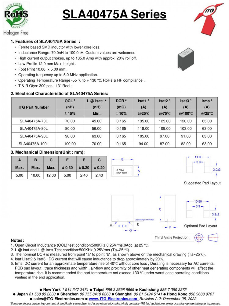 SLA40475A technical document, page 1
