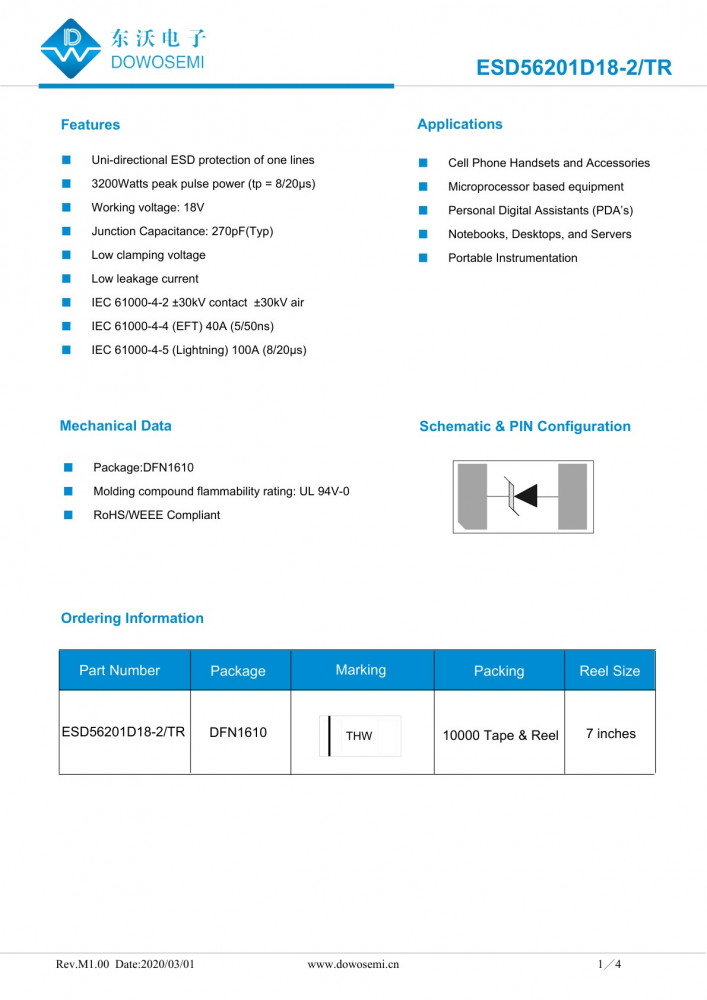 ESD56201D18-2/TR datasheet page 1